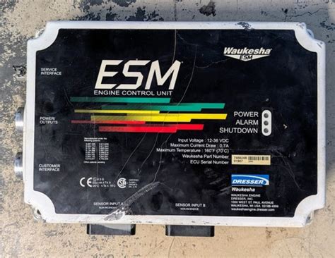 Waukesha Engine Dresser Esm Engine Control Unit Part No 740824b Ebay