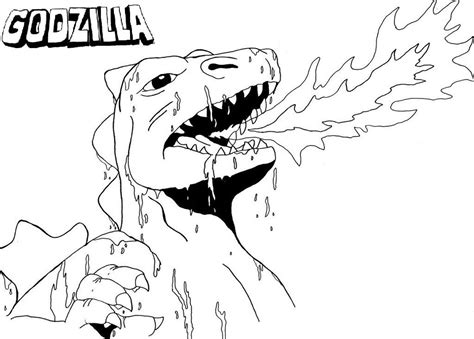 Godzilla Atomic Breath Page Coloring Pages