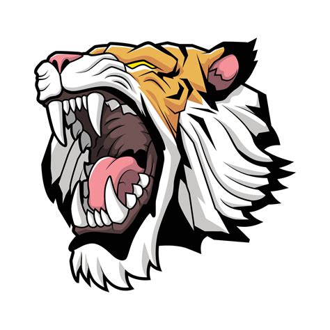 Tiger Roar Vector Illustration Design 8608235 Vector Art At Vecteezy