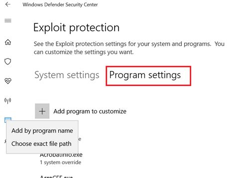 Windows 10 Fall Update 1709 Security Feature 3 Exploit Guard Protection Settings It Calls Win