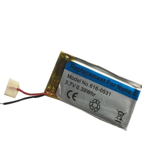 3.7V Li ion Battery Replacement 330mAh for iPod Nano 6 6th Gen 8GB 16GB ...
