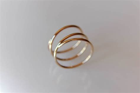 Bypass Thumb Ring Coil Ring Spiral Thumb Ring Wrap Around Ring Statement Ring Bypass Ring