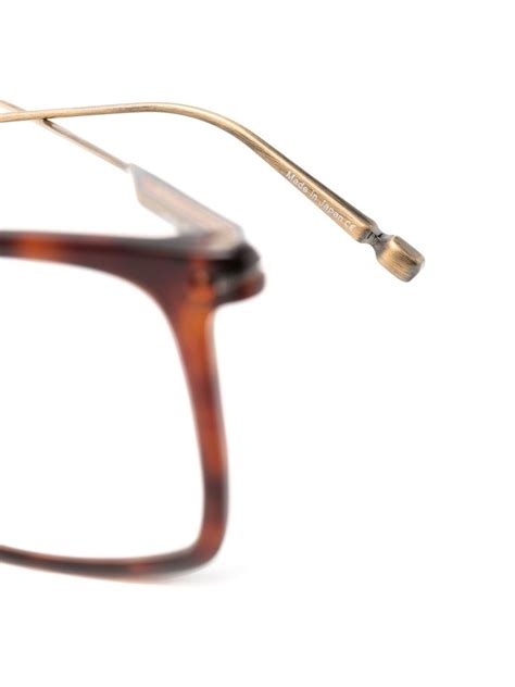 Matsuda Square Frame Glasses Brown Farfetch