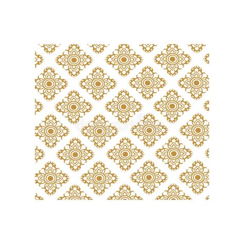 Certificate Border Pattern Thai Free Vector Illustration Stock Vector