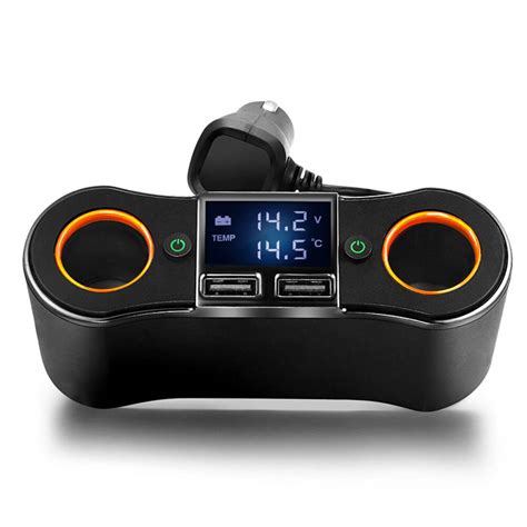 12V DC LED göstergesi çift USB soket çakmak Splitt Grandado