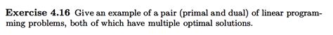 Solved Exercise Give An Example Of A Pair Primal And Chegg