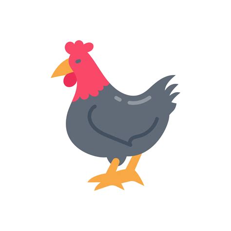 Chicken Icon In Vector Illustration 24232401 Vector Art At Vecteezy