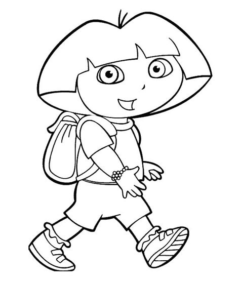 Dora Vai Para A Escola Para Colorir Imprimir E Desenhar Colorirme