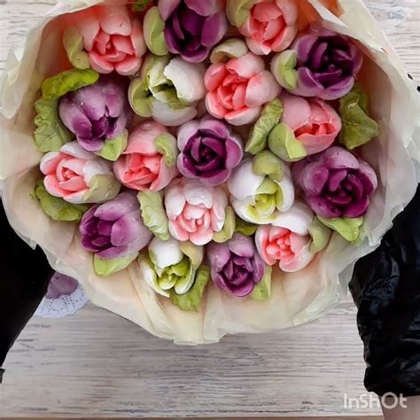 Зефирные тюльпанызефирцветыhandmademarshmallowflowersвкусняшки