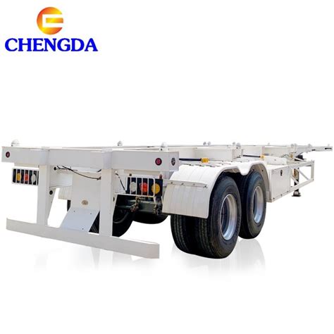 China 2 Axle Skeletal Container Trailer Manufacturers And Factory