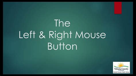 The Left And Right Mouse Buttons Youtube
