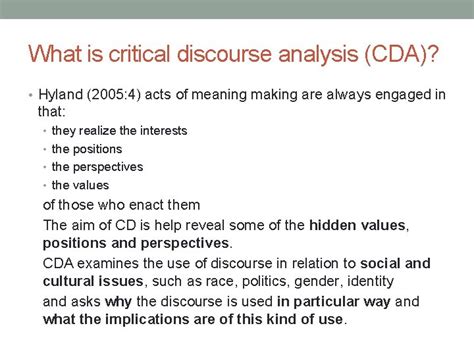 Critical Discourse Analysis Paltridge 2007 What Is Critical