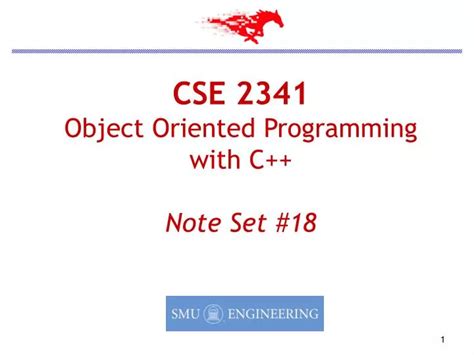 Ppt Cse 2341 Object Oriented Programming With C Note Set 18