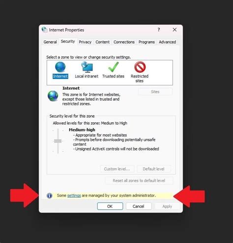 Internet Properties Window Security Tab Microsoft Community Hub