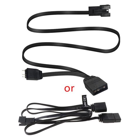 Argb 5v 3 Pin Extension Cable Aura Msi Motherboard Splitter Adapter For 5v Halos