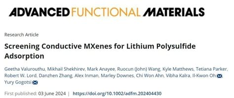 “mxene鼻祖”yury Gogotsi教授，最新afm！ 哔哩哔哩