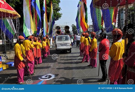 View Of Indian Jain Community People In A Procession Editorial Image