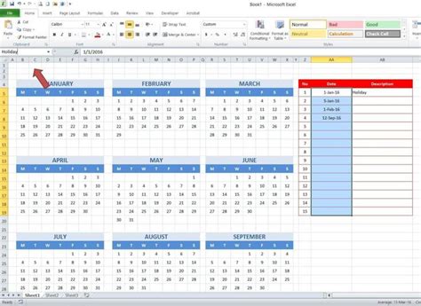 How To Create Year And School Calendar With Dynamic Date Markers