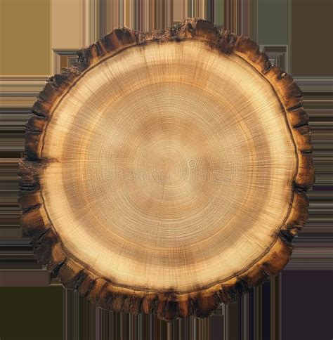 Cross Section Of Tree Trunk With Growth Rings Nature Details Stock