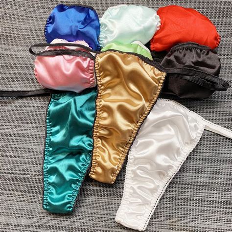 여성용 얇은 팬티 아이스 실크 끈 팬티 섹시한 란제리 여성용 속옷 접히는 곰팡이 가장자리 레이스 여아용 브리프 여름