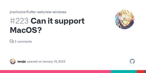 Can It Support MacOS Issue 223 Jnschulze Flutter Webview Windows
