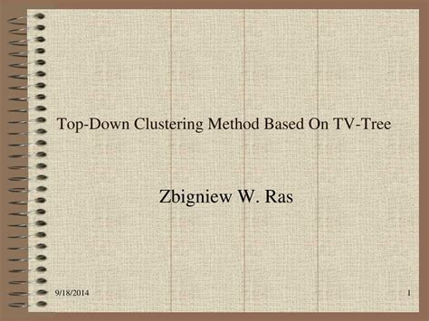 Ppt Top Down Clustering Method Based On Tv Tree Powerpoint