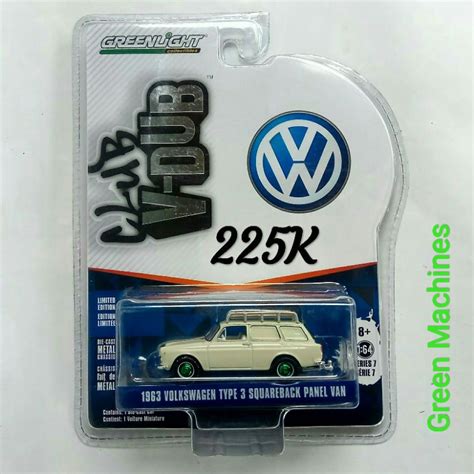 Jual Mini Scale 64 Greenlight Club V Dub 1963 Volkswagen Type 3 Squareback Panel Van Green
