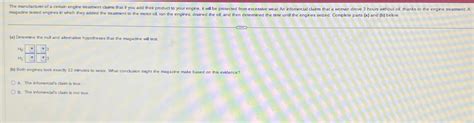 solved a ﻿determine the null and altemative hypotheses