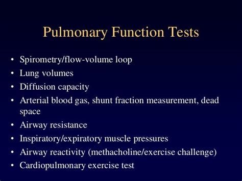Pulmonary Function Exam