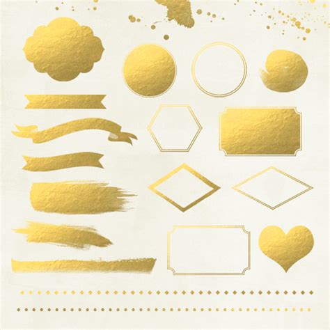 Gold Foil Design Elements Kit Squijoo