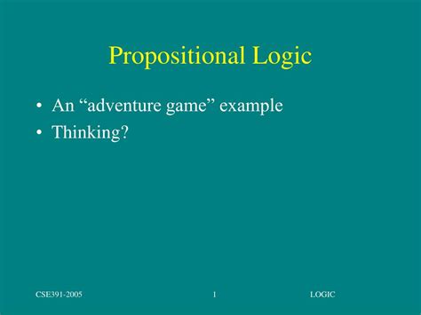 Ppt Propositional Logic Powerpoint Presentation Free Download Id