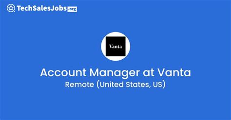 Account Manager At Vanta Rtechsalesjobs