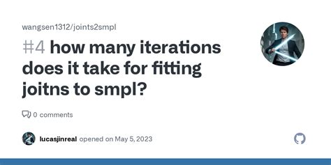 how many iterations does it take for fitting joitns to smpl · issue 4
