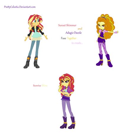 3049831 Safe Artist Prettycelestia Adagio Dazzle Sunset Shimmer