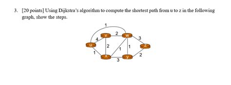 Solved 3 20 Points Using Dijkstras Algorithm To Compute The
