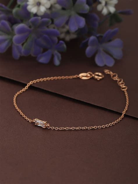 Buy Vanbelle Women Rose Gold Plated And 925 Sterling Silver Cubic