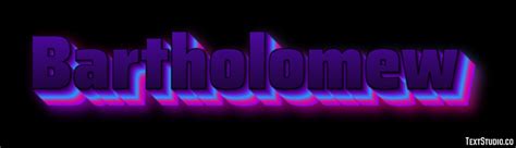 Bartholomew Text Effect And Logo Design Name