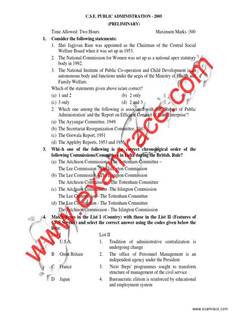 Public Administration Objective Questions Part 1 Pdf Policy