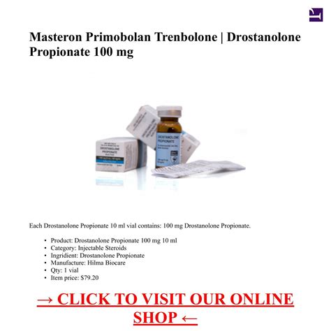 Masteron Primobolan Trenbolone Drostanolone Propionate 100 Mg 1 Vial