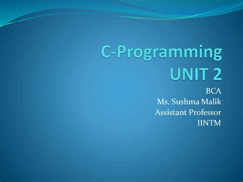 Solution C Programming Mdu Unit 2 Studypool