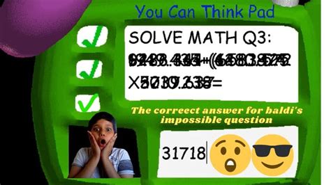 How To Play Baldis Basics Balid S Basic Answer For 3rd Question