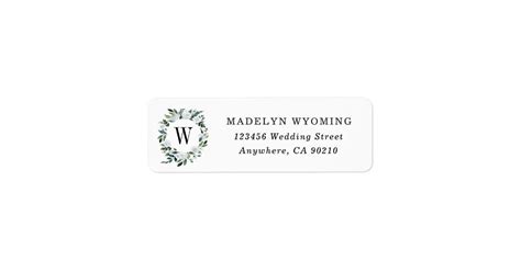 Elegant Dusty Blue Floral Rustic Garden Wedding Label Zazzle