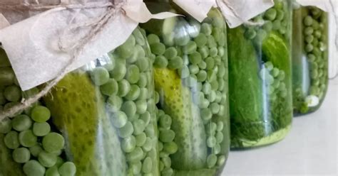 Консервированные огурцы с зелёным горошком рецепт с фото пошаговый от ...
