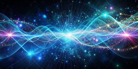 Quantum Field Theory Visualization Particles And Waves Interacting Abstract Art Creative Ai
