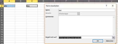 Excel Name Manager Referring 2 Ranges Stack Overflow
