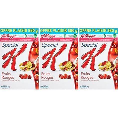 Kellogg s Céréales Special K Fruits Rouges 580 g Lot de 3 Cdiscount