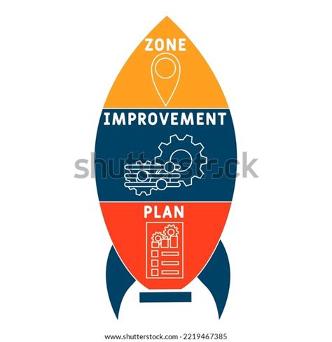 Zip Zone Improvement Plan Acronym Business Stock Vector Royalty Free