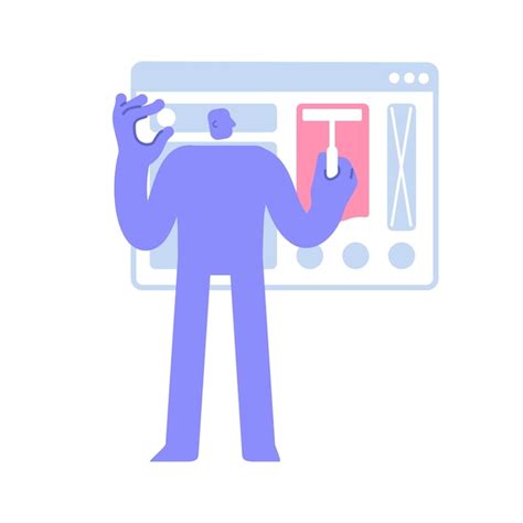 Premium Vector Modern Character Working On Ui Ux Design Project