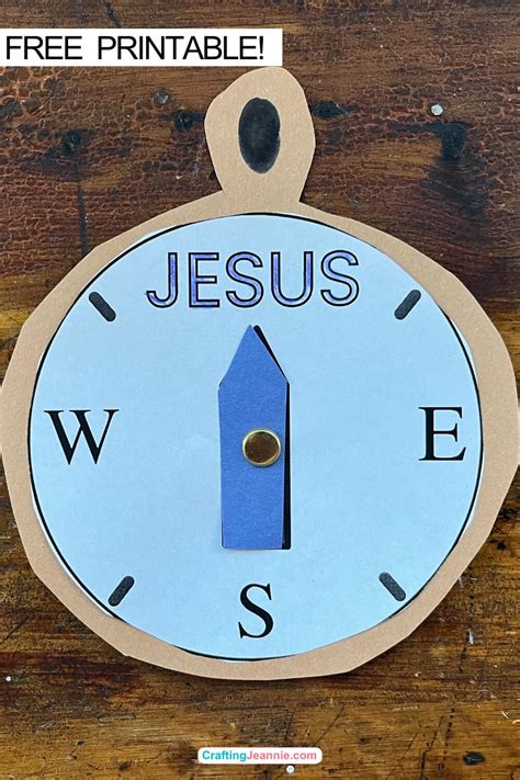 Jesus Is My Compass Craft Free Template Crafting Jeannie