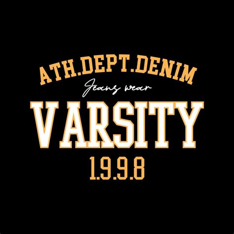 Design Vector Typography For T Shirt Streetwear Clothing Varsity